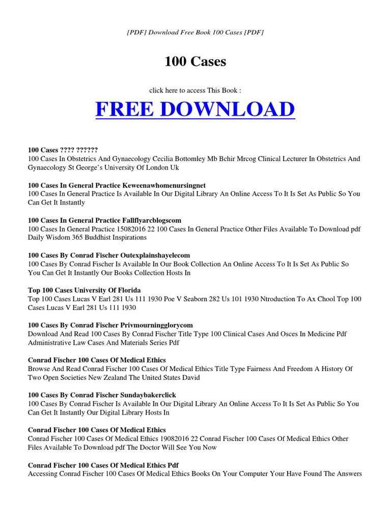 100 Cases PDF | PDF | Digital Distribution | Libraries