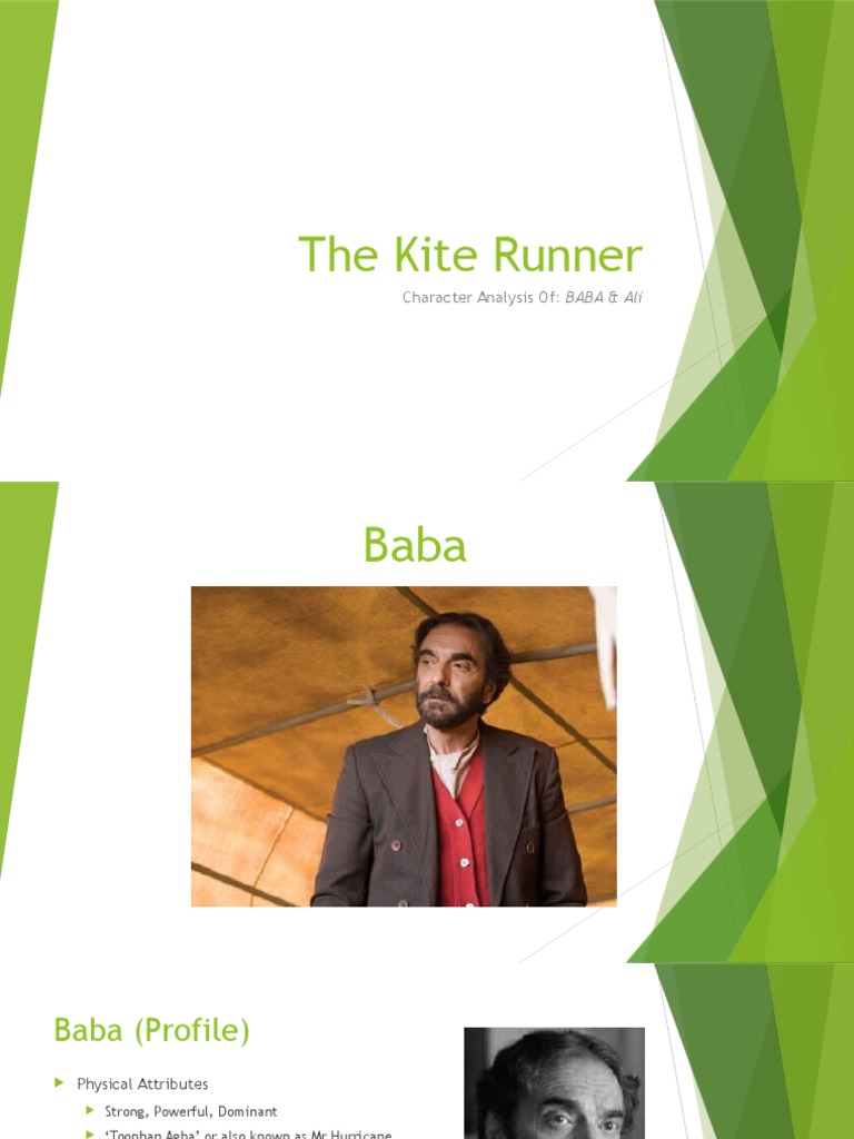 The Kite Runner: Character Analysis Of: BABA & Ali | PDF | Pashtuns ...
