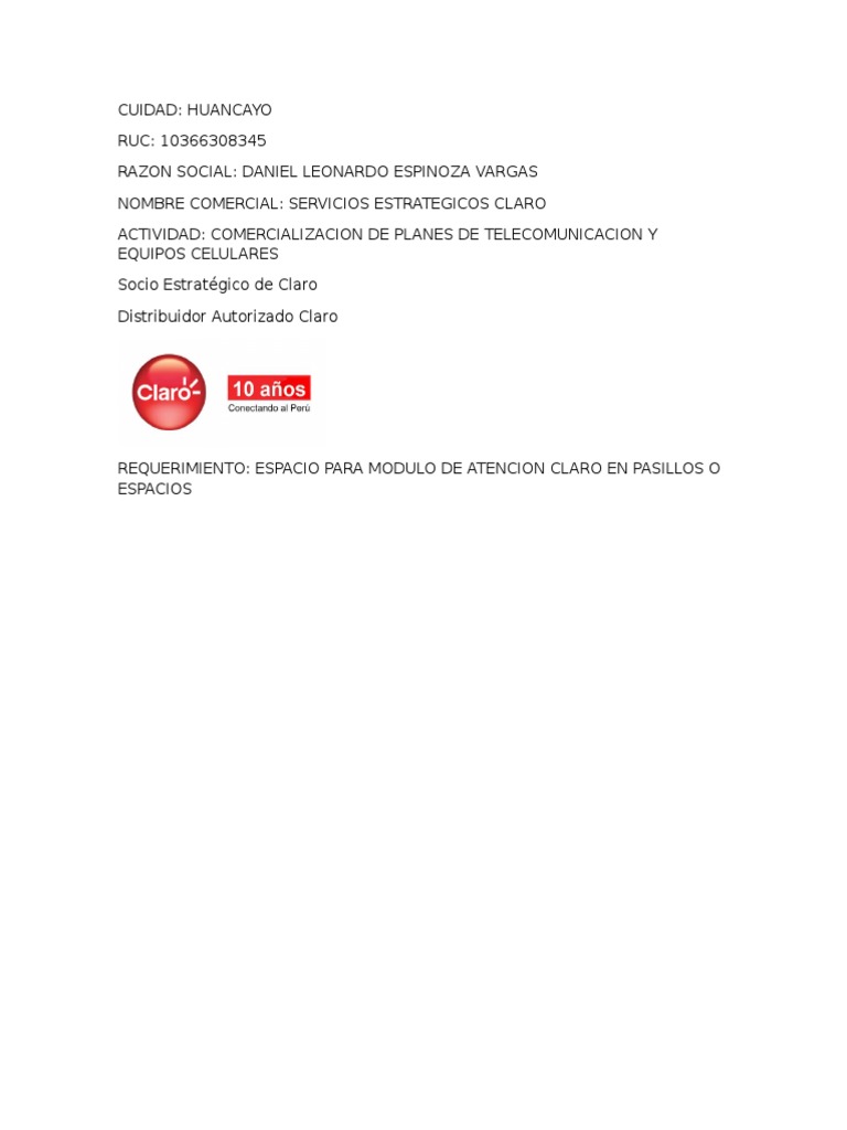 Presentacion Claro | PDF