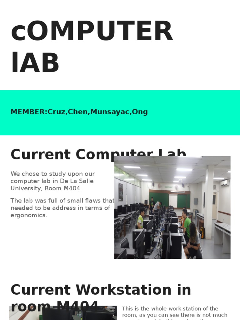 Computer lAB: MEMBER:Cruz, Chen, Munsayac, Ong | Download Free PDF ...