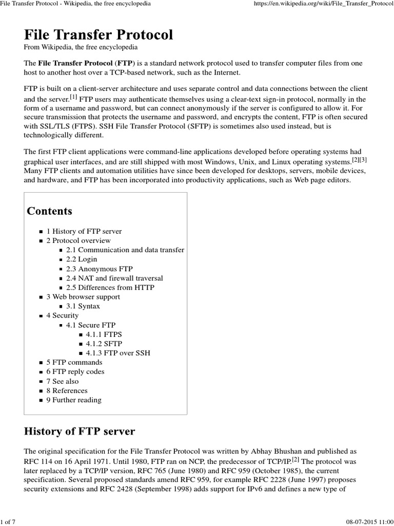 File Transfer Protocol | PDF | File Transfer Protocol | Secure Shell