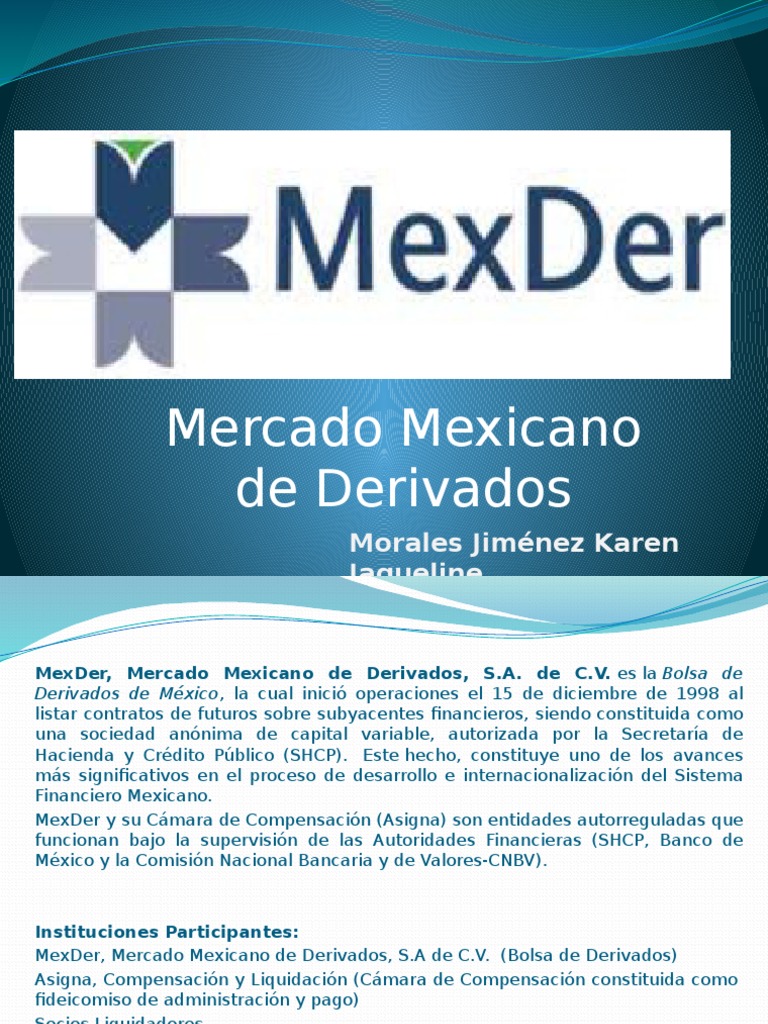 Mex Der | PDF | Opción (Finanzas) | Economias