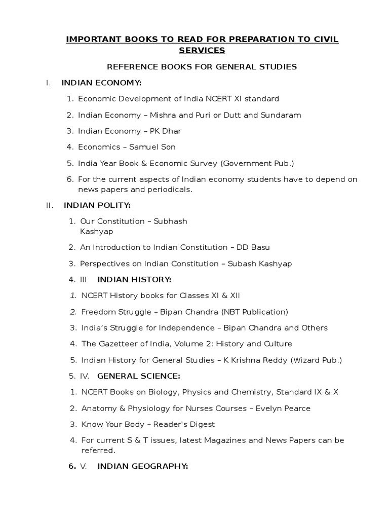 Books For Civil Services | PDF