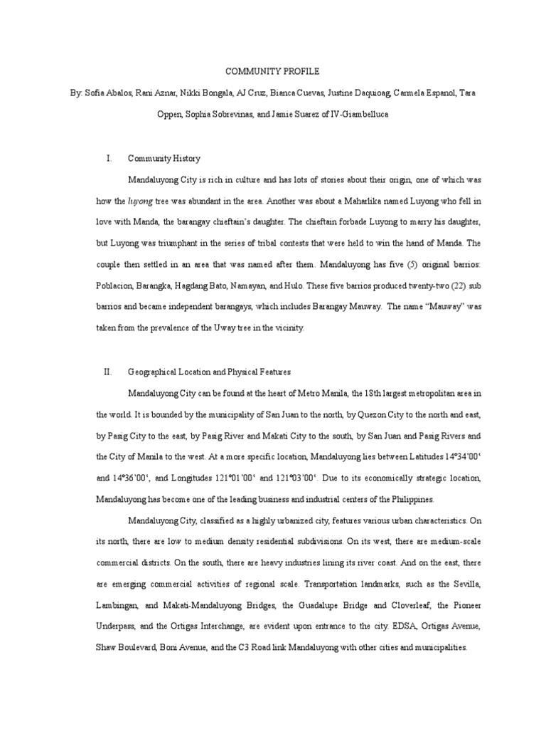 Community Profile | PDF | Vaccination | Tuberculosis