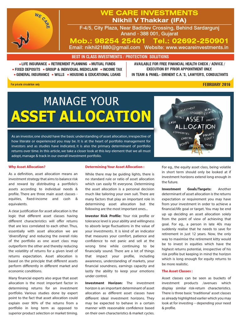 Asset Allocation | PDF | Asset Allocation | Diversification (Finance)