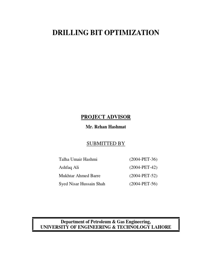 Drilling Bit Optimisation PDF | PDF | Bearing (Mechanical) | Drilling