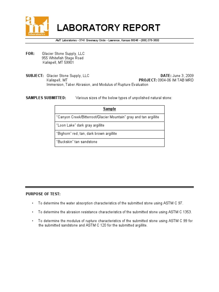 4 ASTM Test Results - 090609 | PDF | Building Engineering | Materials