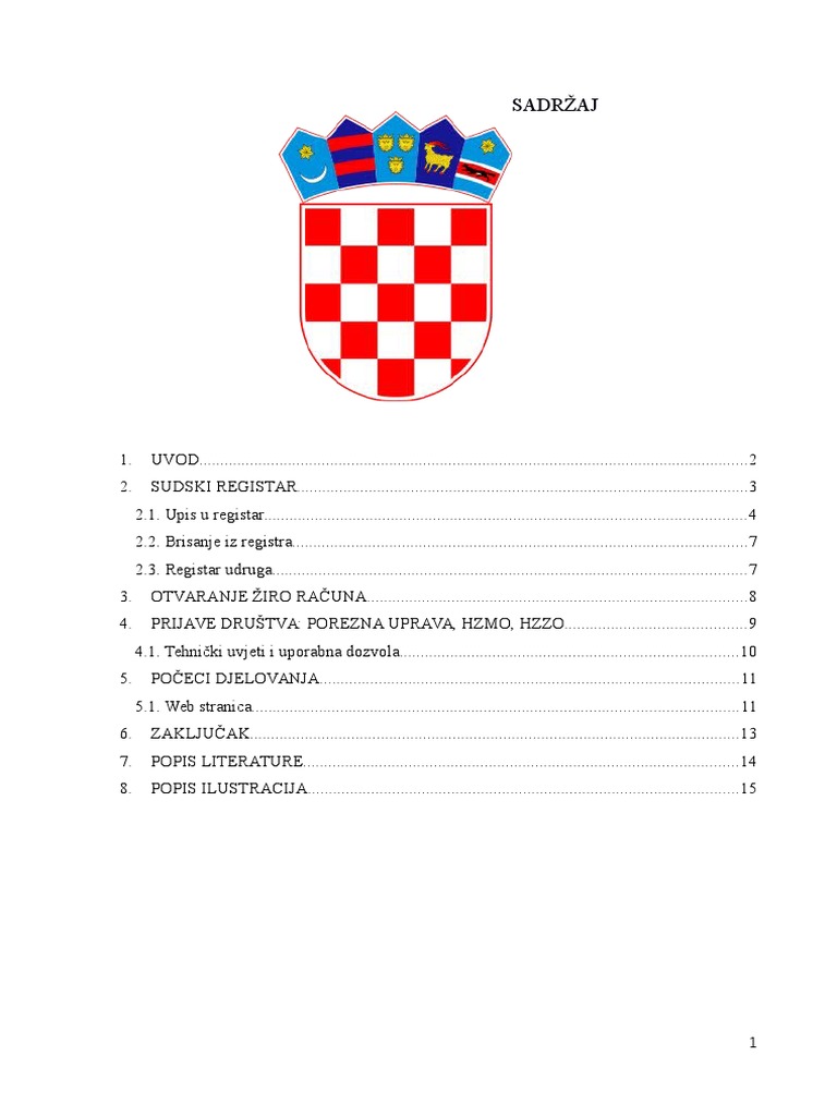 SEMINAR Sudski Registar | PDF