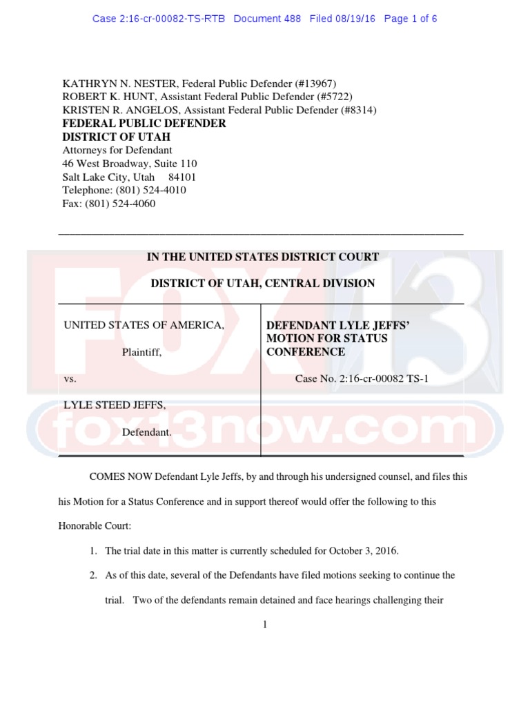 Lyle Jeffs Miscellaneous Relief | PDF | Witness | Cross Examination