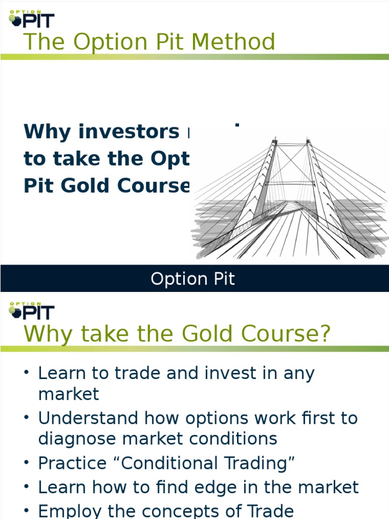 Option Pit Gold Course Overview | PDF | Greeks (Finance) | Option (Finance)