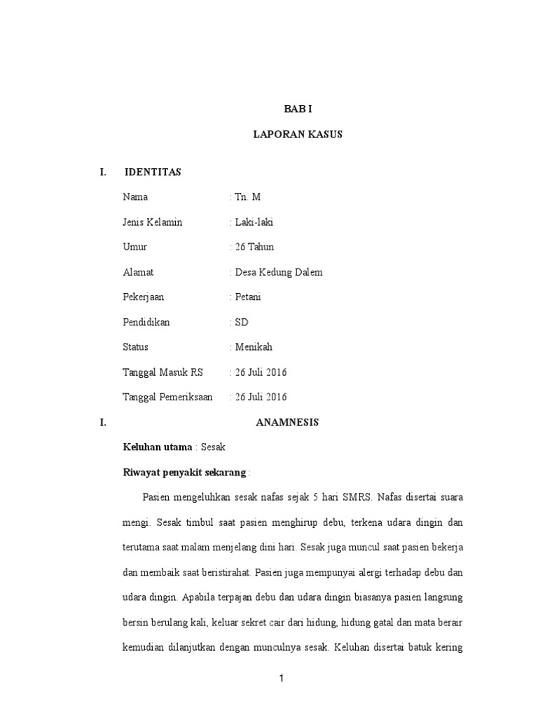 Case Report Asma Bronkial | PDF