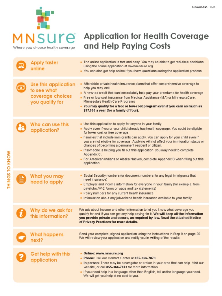 Printable Application Forms For Health Care Programs - English | PDF ...