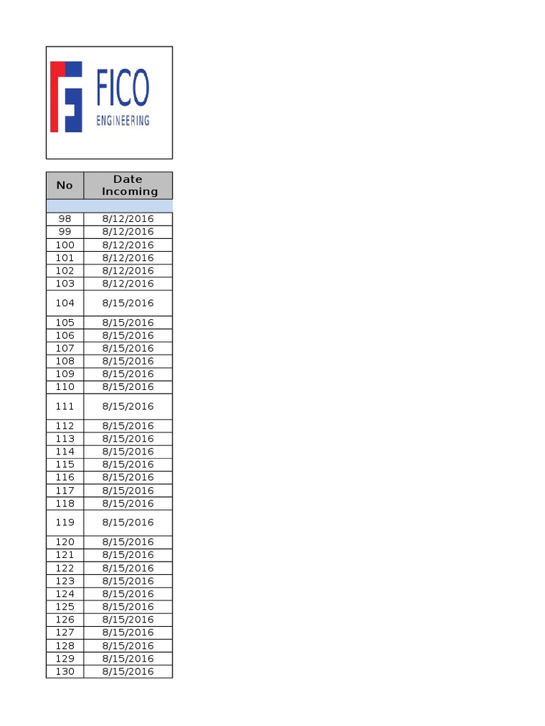 Checklist Incoming Material | PDF | Pipe (Fluid Conveyance) | Valve
