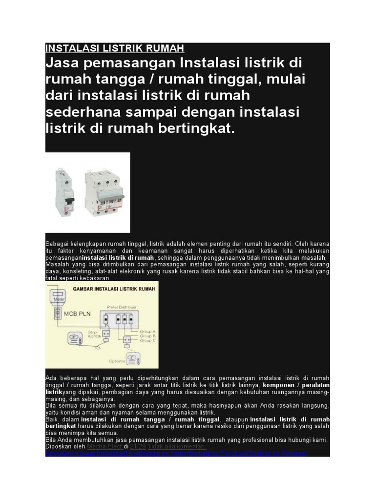 Mep Rumah Bertingkat | PDF