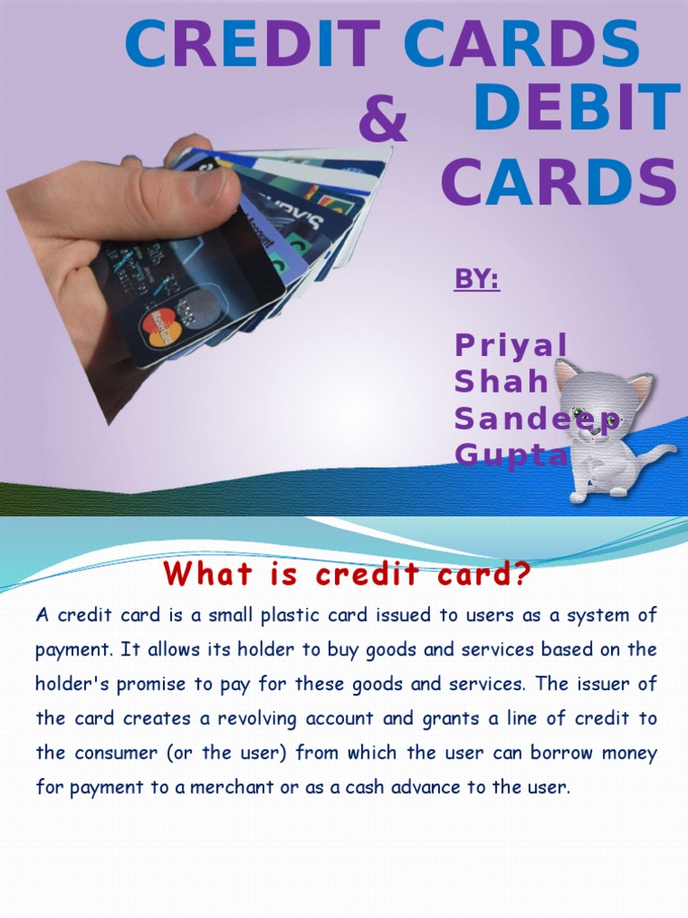 PPT- CARDS | Credit Card | Debits And Credits