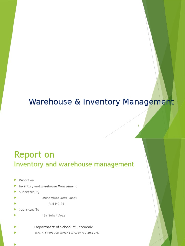 Report On Inventery and Warehouse Management | PDF | Warehouse | Inventory