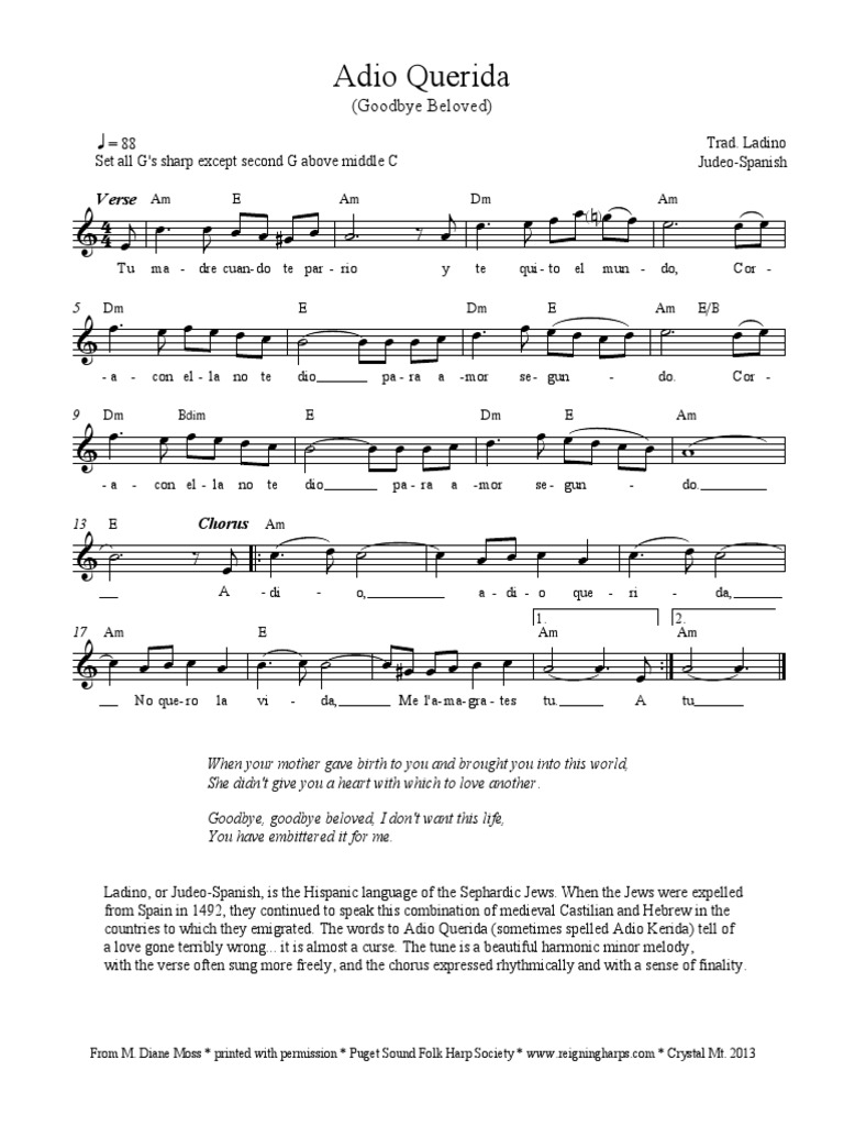 Adio Querida: Lyrics and History | PDF | Language Arts & Discipline | Art