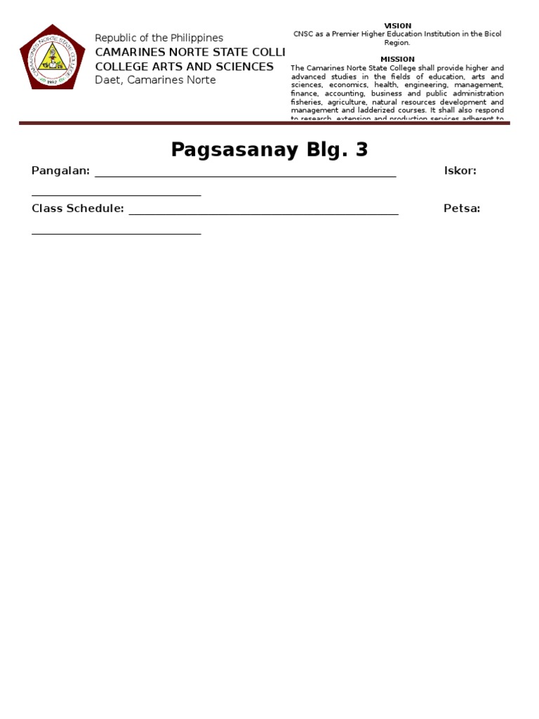 Activity Sheets Filipino 1 | PDF