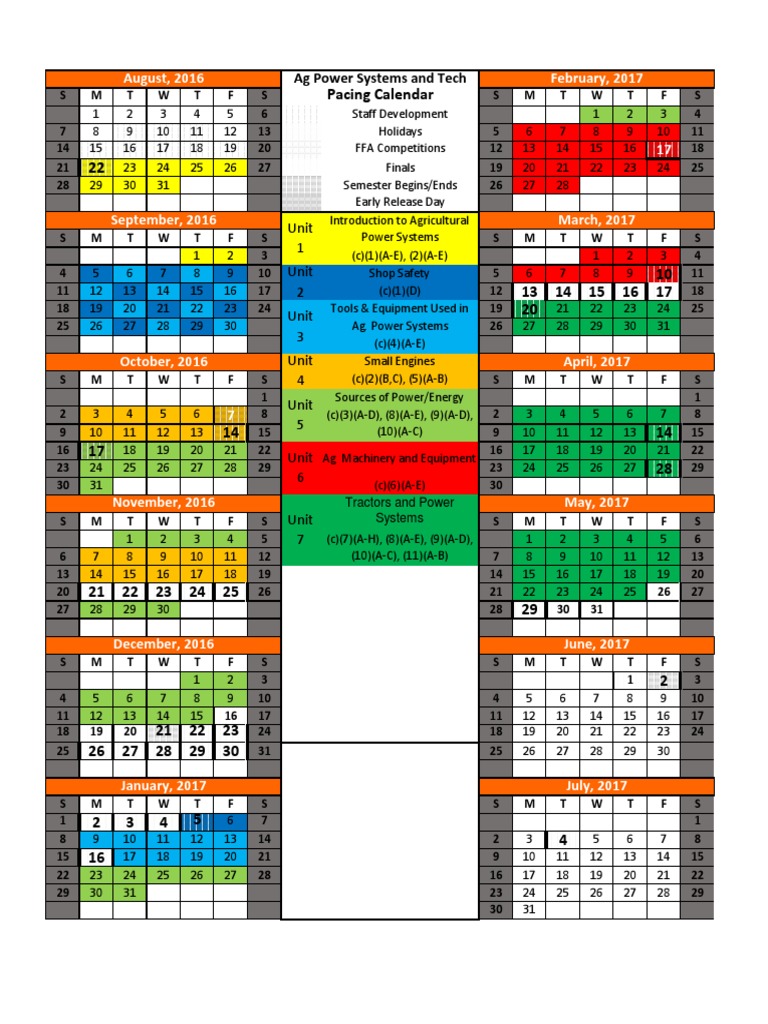 Ag Power Pacing Calendar | PDF