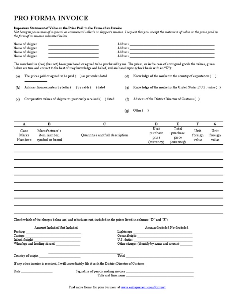 Pro Forma Invoice | PDF | Pro Forma | Prices