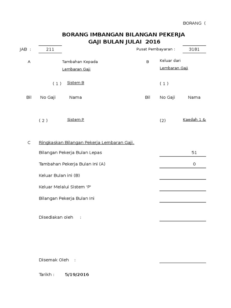 Borang G-01 | PDF