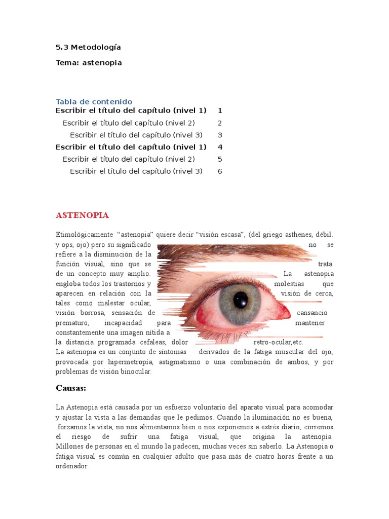 Astenopia | Percepción visual | Ojo humano