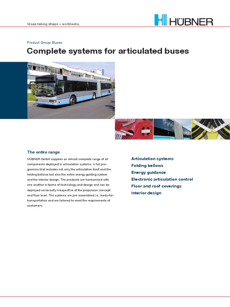 Hubner Articulated Buses Systems | PDF | Bus | Motor Vehicle