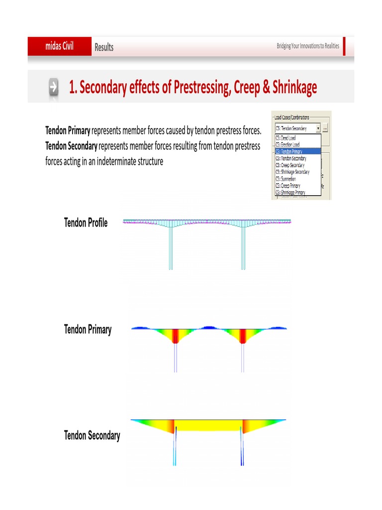 Midas Civil - Tendon Primary and Secondary | PDF