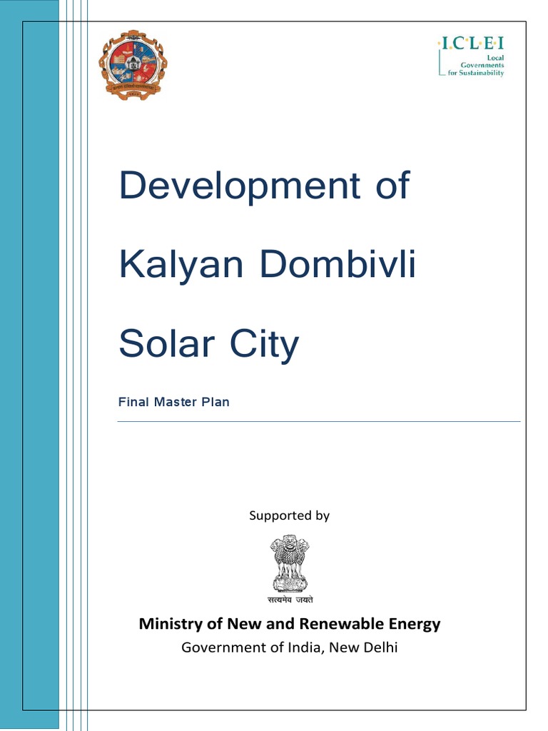 Kalyan Dombivli Solar City Master Plan | PDF | Fluorescent Lamp | World ...