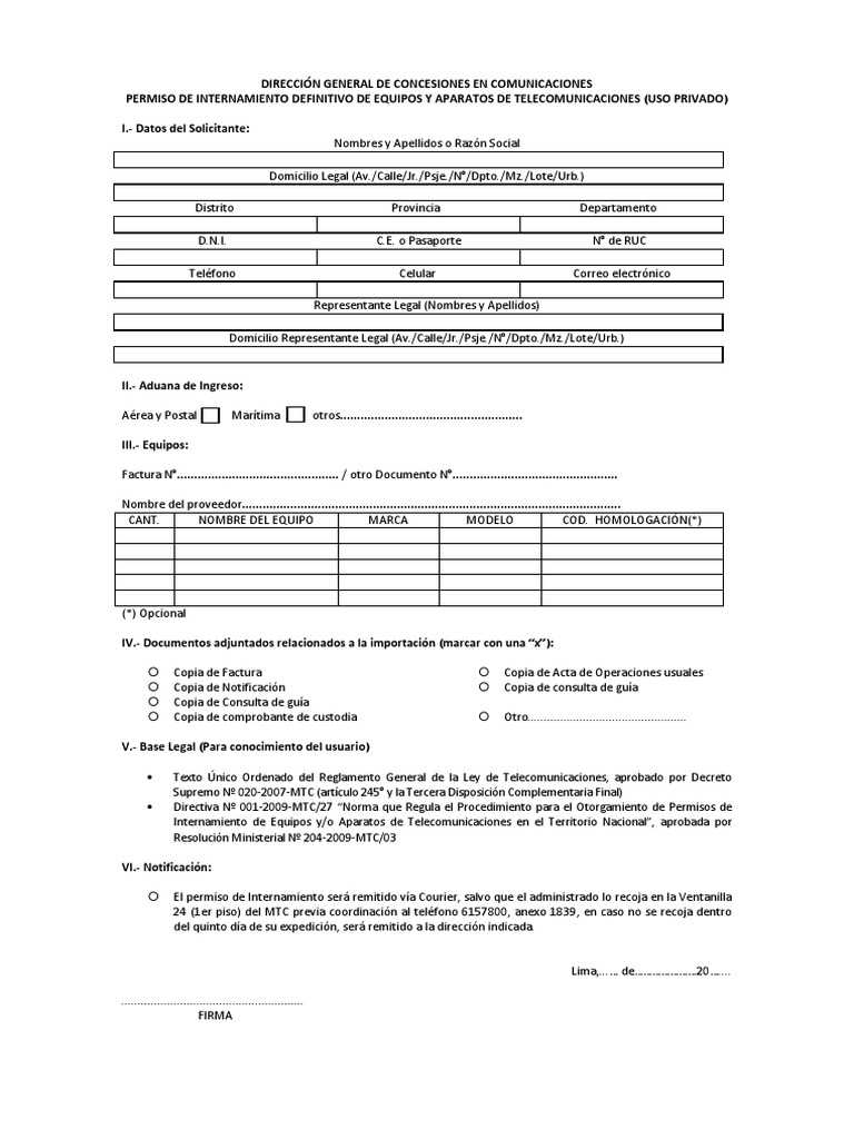 1 Formato Internamiento Definitivo | PDF