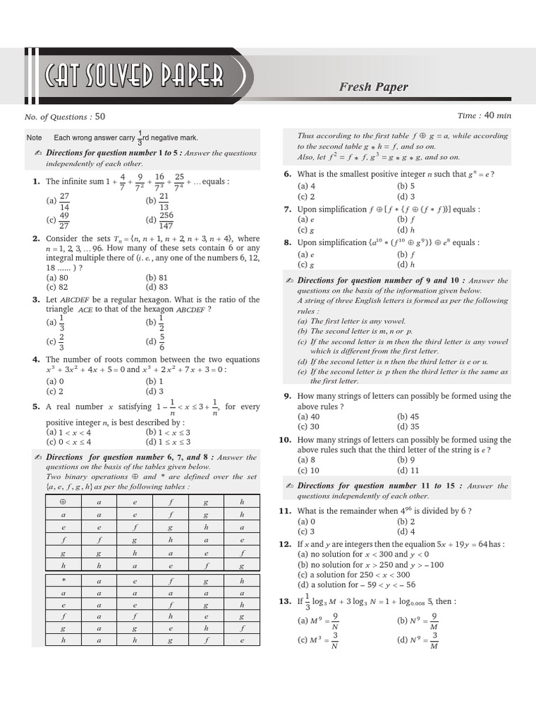 Arihant-CAT Solvedpaper 2003f | PDF