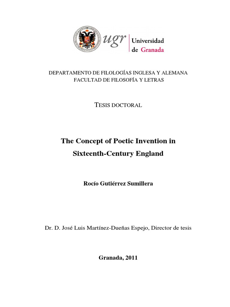 The Concept of Poetic Invention in Sixteenth-Century England | PDF ...
