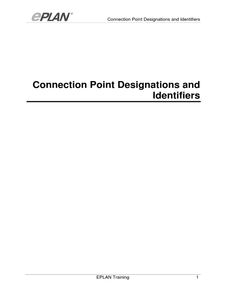 EPLAN Connection Point Designations Guide | PDF | Library (Computing ...