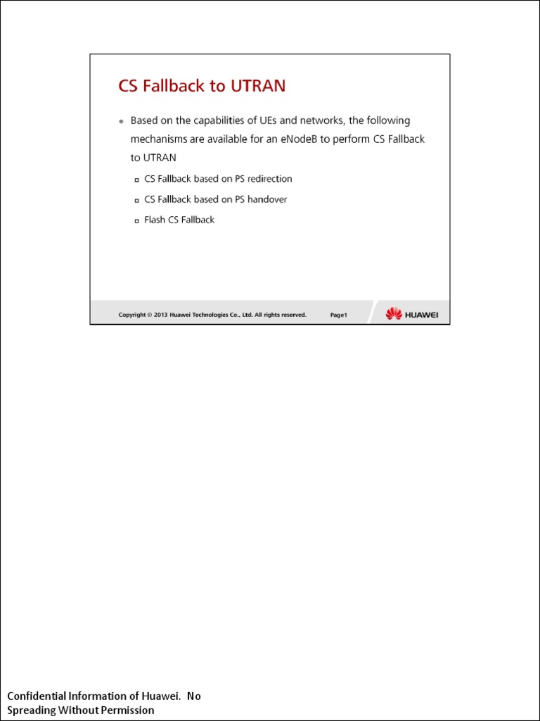 CS Fallback To UTRAN | PDF | Data Transmission | Computer Engineering