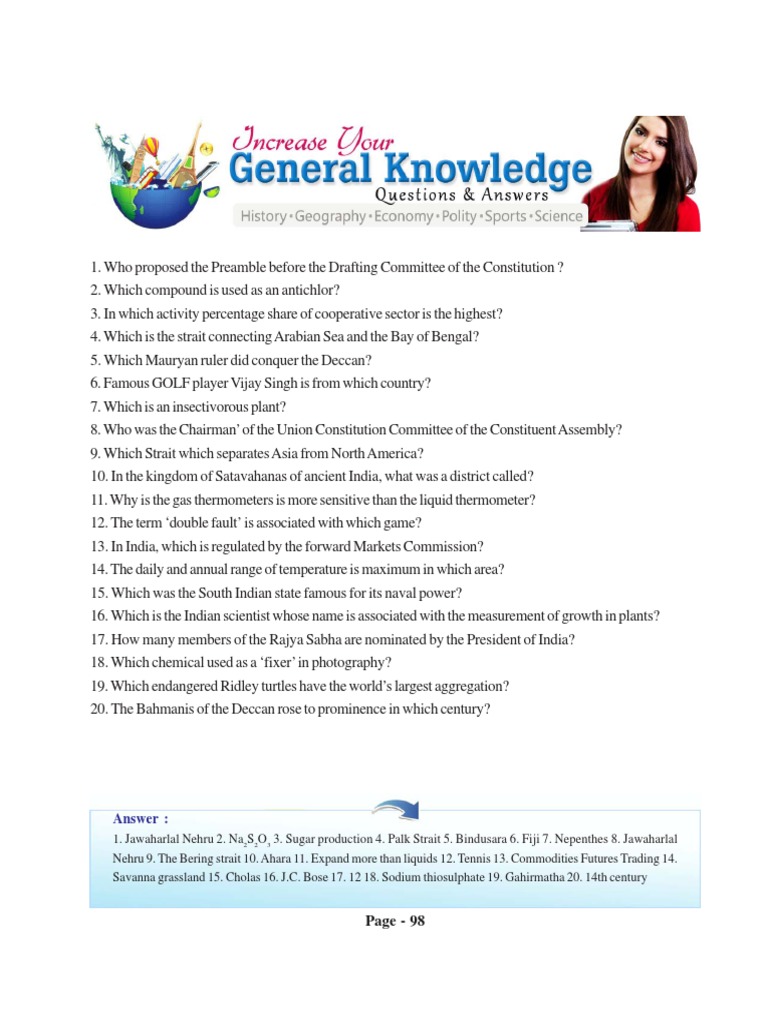 A Wide Range of Questions: An Analysis of Topics Covered in a General ...