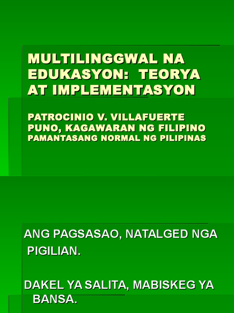 Multilinggwal Oct 20 CSB | PDF