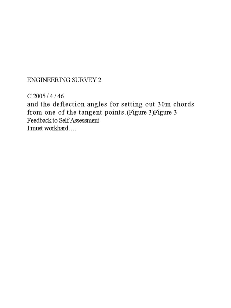 Engineering Survey Curve Analysis | PDF