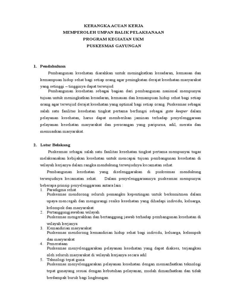 Kak Umpan Balik | PDF