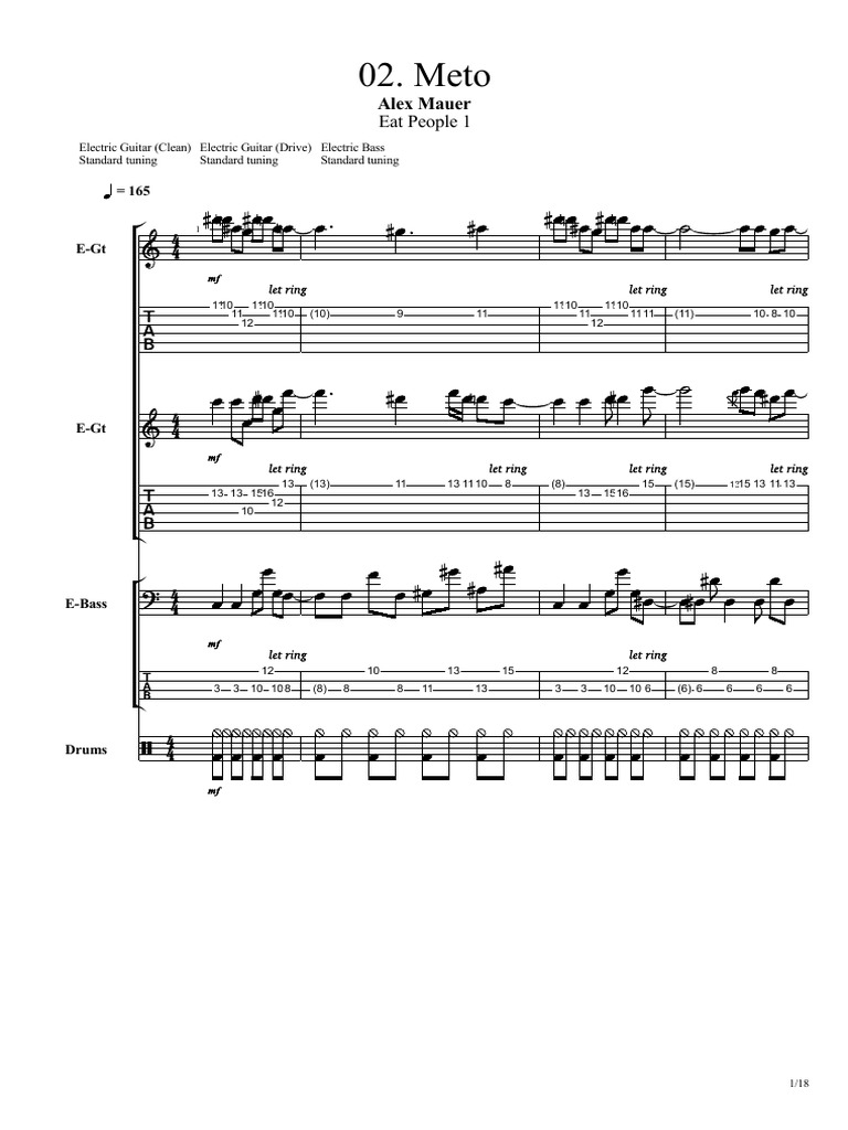 Meto: Alex Mauer Eat People 1 | PDF | Guitars | Music Theory