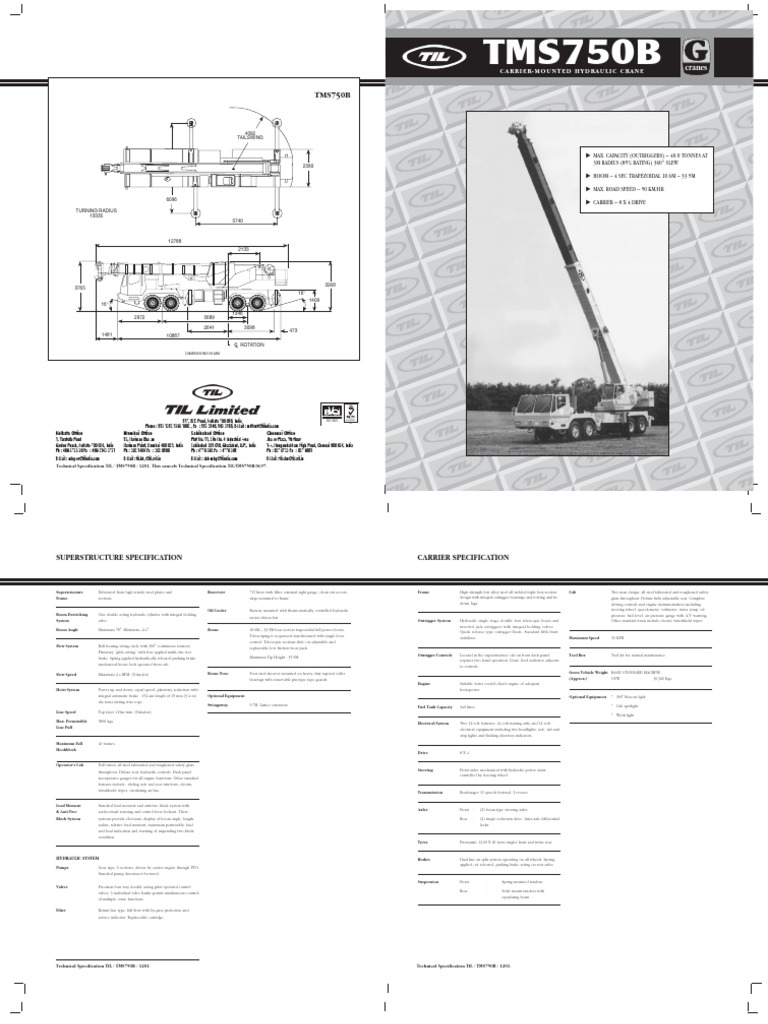 40 MT Tyre Mounted | PDF | Crane (Machine) | Tire
