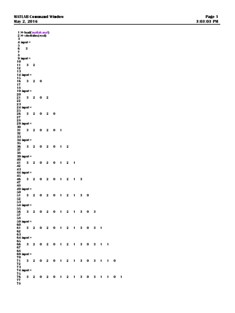 MATLAB Command Window | PDF | Theoretical Computer Science | Mathematical Concepts