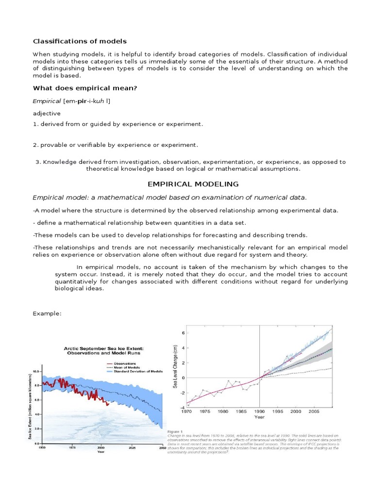 Classification and Types of Empirical Models | PDF