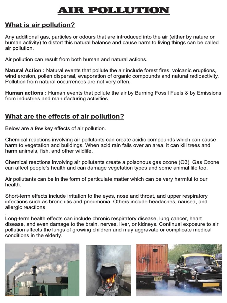Air Pollution PDF | Download Free PDF | Air Pollution | Atmosphere Of Earth