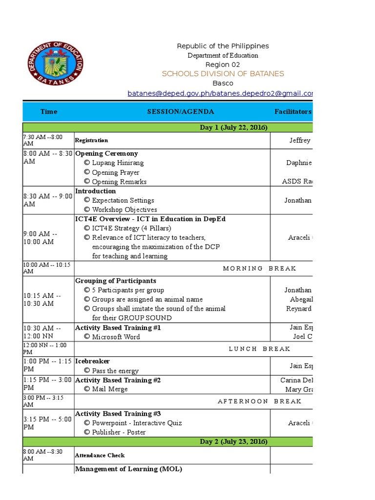 Training Matrix For ICT and TLE Teachers | PDF | Communication ...
