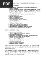 Course File Format For Faculty | PDF | Educational Assessment | Learning