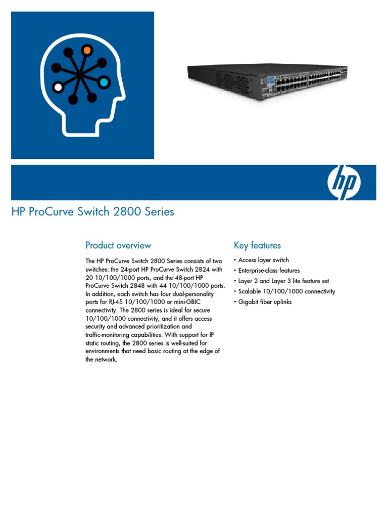 HP ProCurve Switch 2800 Series PDF | PDF | Network Switch | Ip Address