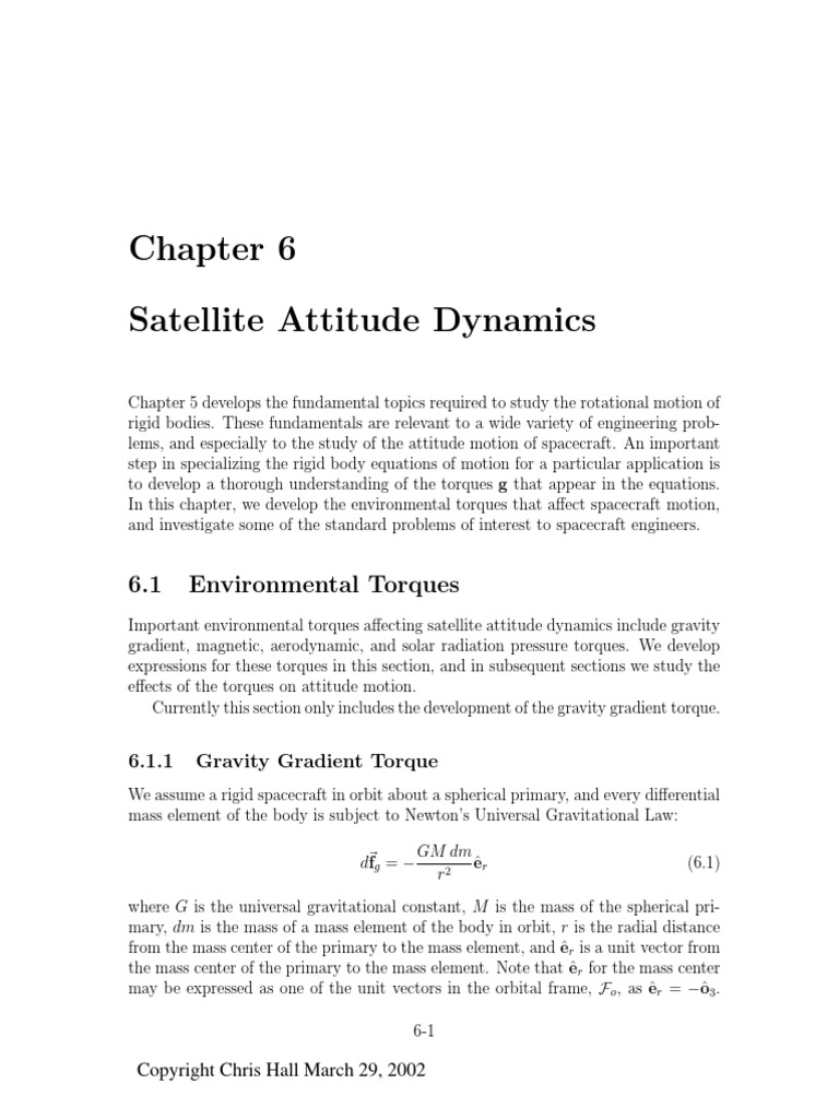 Gravity Gradient Torque PDF | PDF | Rotation Around A Fixed Axis ...