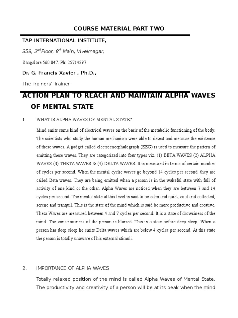 Course Material Part-2 | PDF | Relaxation (Psychology) | Meditation