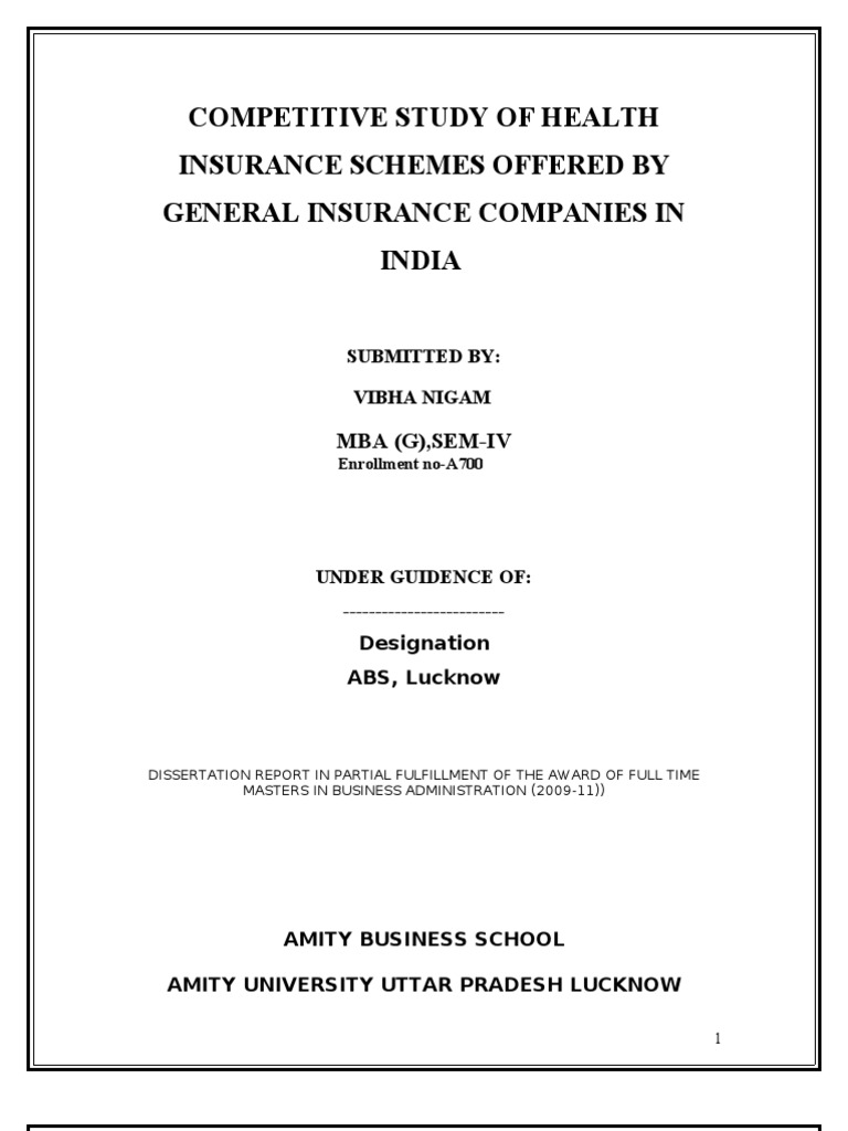 Competitive Health Insurance Study in India | PDF | Insurance | Economies