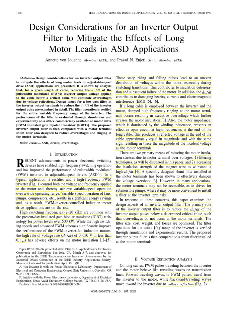 Inverter Output Filter Design | PDF | Power Inverter | Electronic Filter